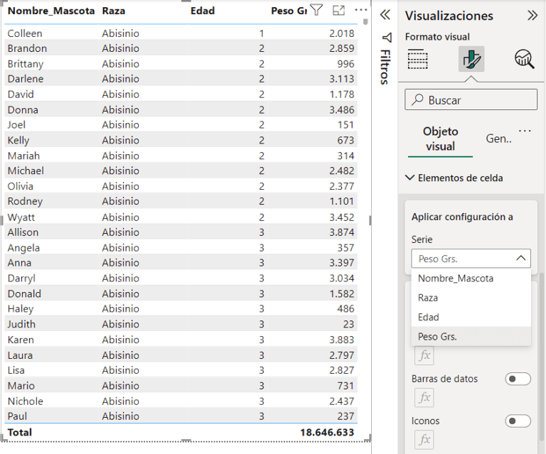 Formatos condicionales y su uso en Power BI
